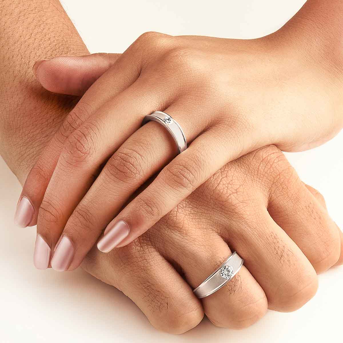 Buy 925 Sterling Silver Couple Rings Online - Silberry